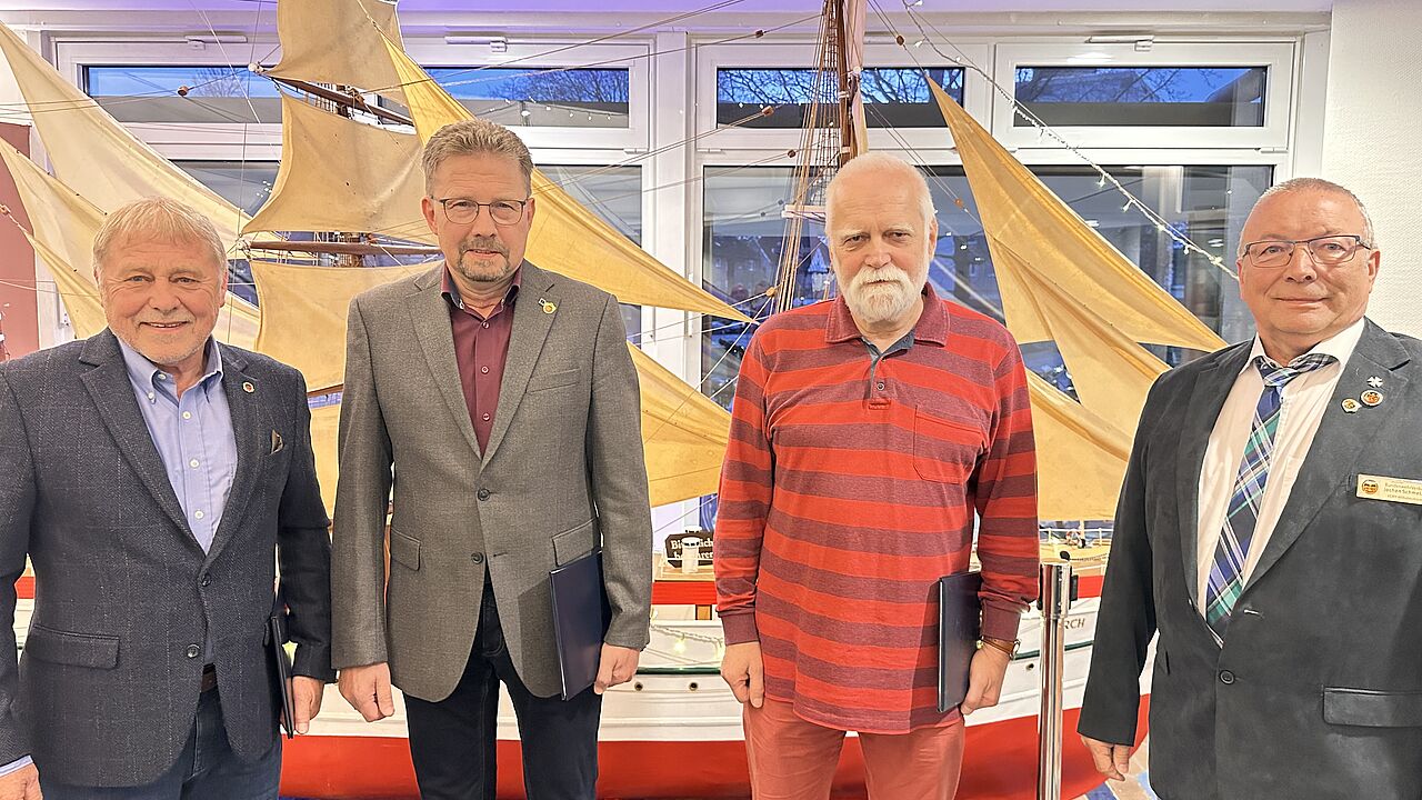 Rainer Galli (von links), Stefan Wedekin, Burkhard Ebert und Jochen Schmelzer. Foto: DBwV